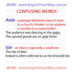 CONFUSING WORDS - Aisle vs. Isle - Welcome to Learn English with Carlo