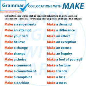GRAMMAR - Collocations with MAKE & DO - Welcome to Learn English with Carlo