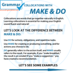 GRAMMAR - Collocations with MAKE & DO - Welcome to Learn English with Carlo