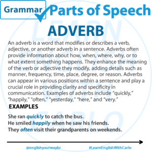 Parts of Speech - Learn English with Carlo