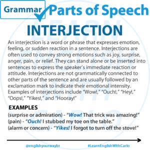 Parts of Speech - Welcome to Learn English with Carlo