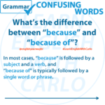 "Because" vs. "Because of" - Welcome to Learn English with Carlo
