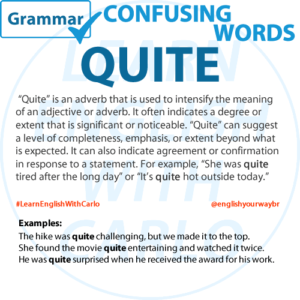 CONFUSING WORDS - Quit - Quiet - Quite - Welcome to Learn English with ...