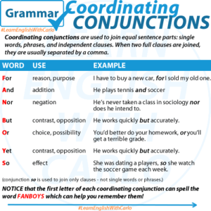 Conjunctions - Welcome to Learn English with Carlo