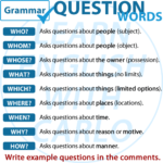 GRAMMAR - Interrogative Pronouns (question words) - Welcome to Learn ...