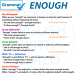 Grammar - ENOUGH - Welcome to Learn English with Carlo
