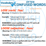 Confusing Words: Lose vs. Loose - Welcome to Learn English with Carlo